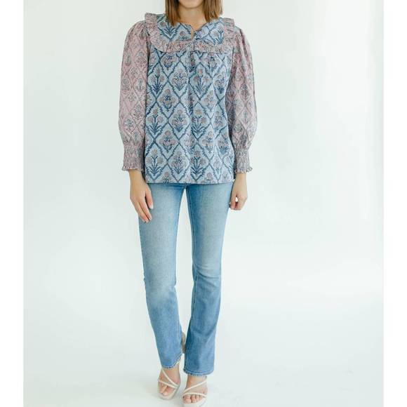 Victoria Dunn | Tops | New Victoria Dunn Ivy Blouse In Cloud | Poshmark